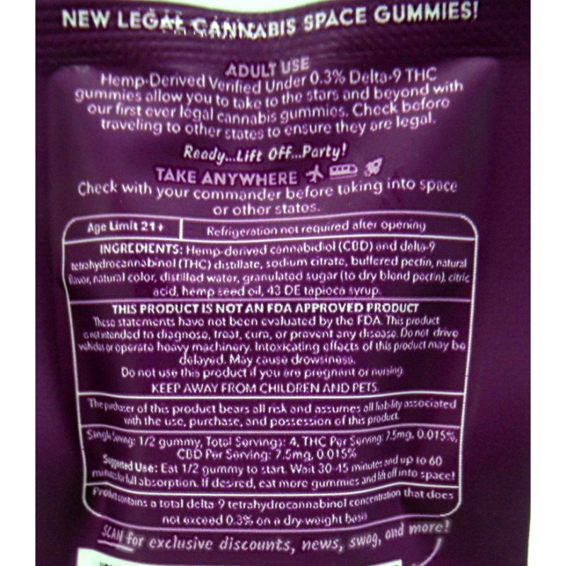 Health & Wellness : Space Gods - Legal Cannabis - Space Gummies - Grape ...