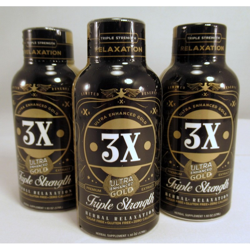 Shots : Ultra Enhanced Gold 3X - Herbal Supplement - Triple Strength (12)