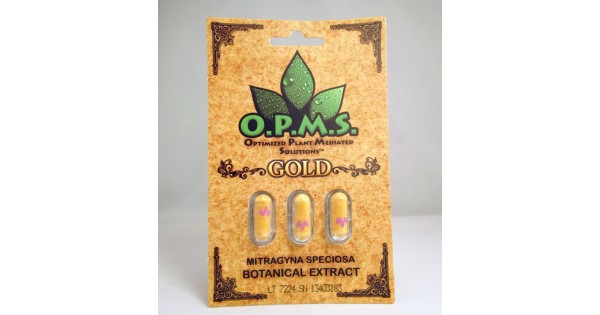 Kratom Extract Capsules : OPMS Gold Botanical Extract Caps - Blister ...