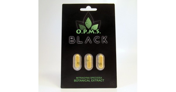 Kratom Extract Capsules : OPMS Black Botanical Extract Caps - Blister ...