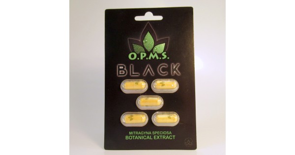 Kratom Extract Capsules : OPMS Black Botanical Extract Caps - Blister ...