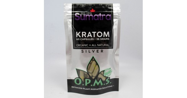 Capsules : OPMS Silver Red Vein Sumatra - Organic - All Natural Caps (60ea)