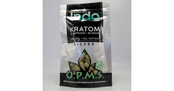 Capsules : OPMS Silver White Vein Indo - Organic - All Natural Caps (60ea)