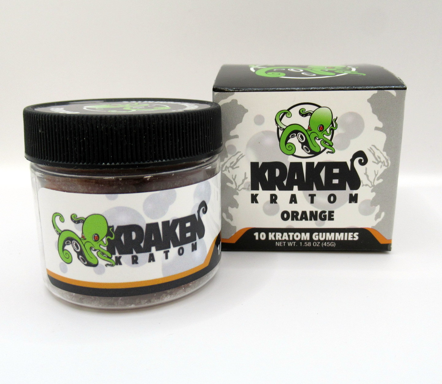 Capsules : Kraken Kratom - Orange Flavor - Gummies(10ct)