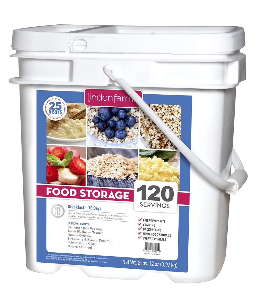 50-200 Servings : Lindon Farms 120 Servings Breakfast Bucket - 25 yr ...