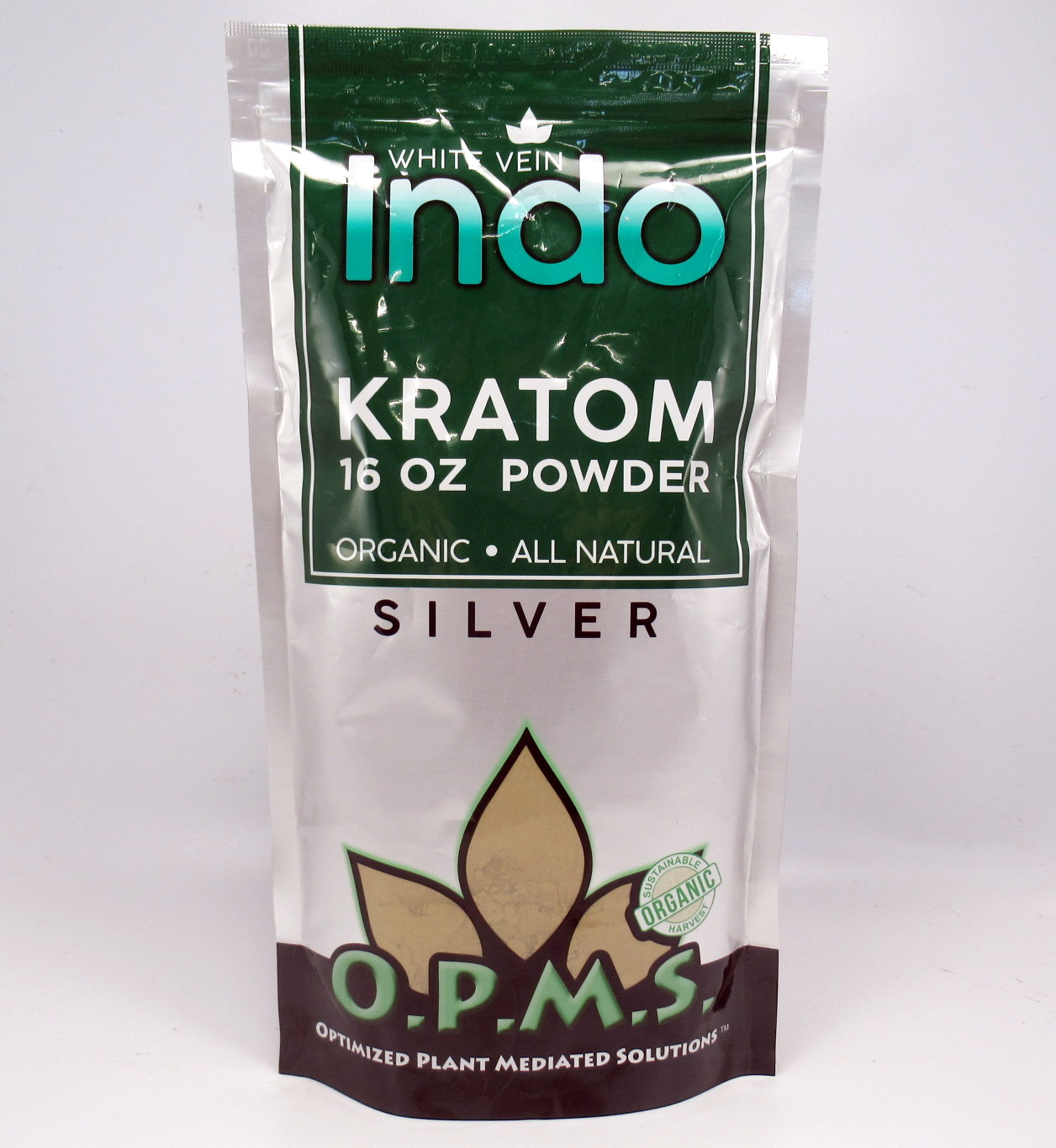 Powders : OPMS Silver White Vein Indo - All Natural Organic POWDER (16oz)