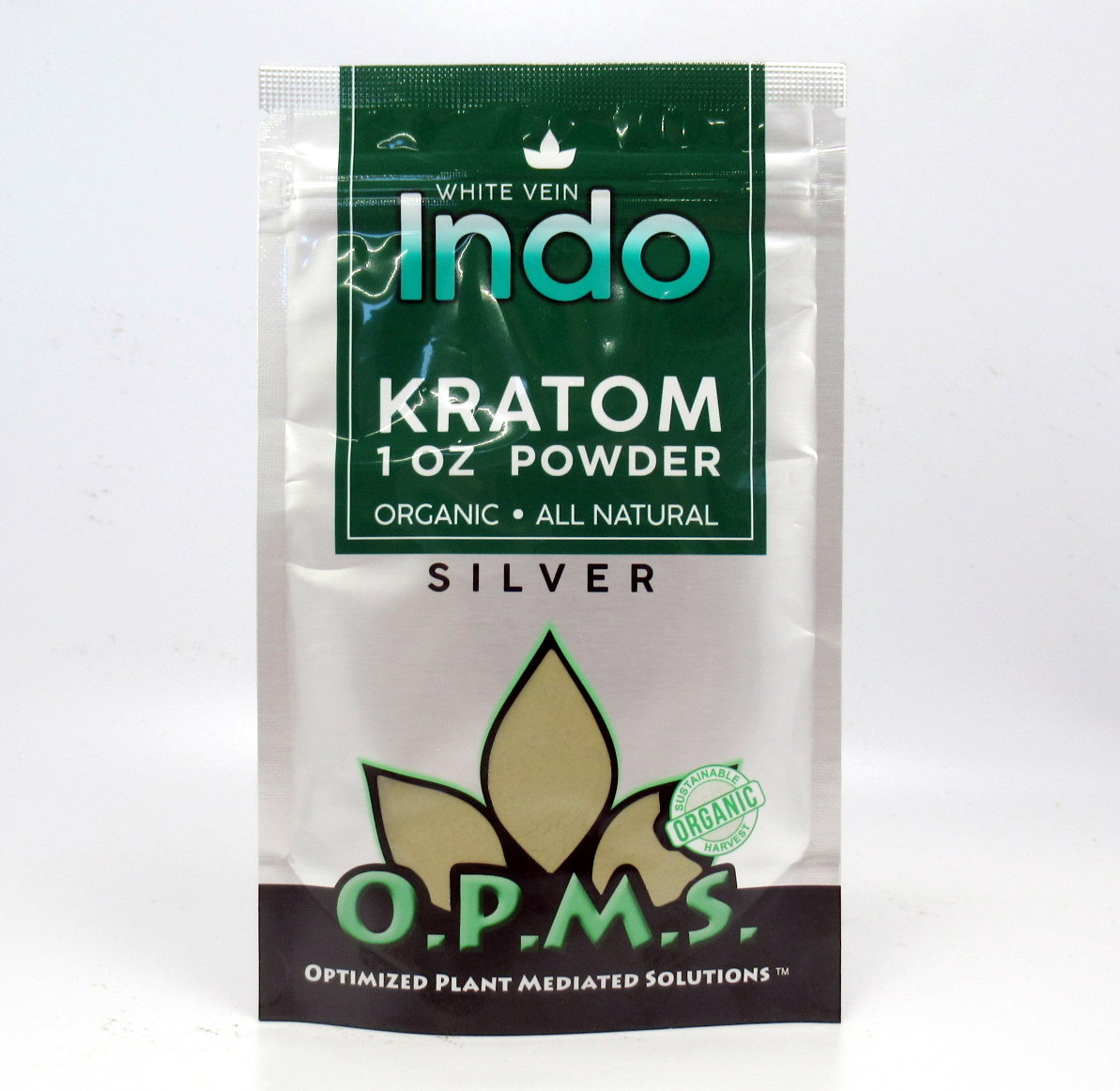 Powders : OPMS Silver White Vein Indo - All Natural Organic POWDER (1oz)