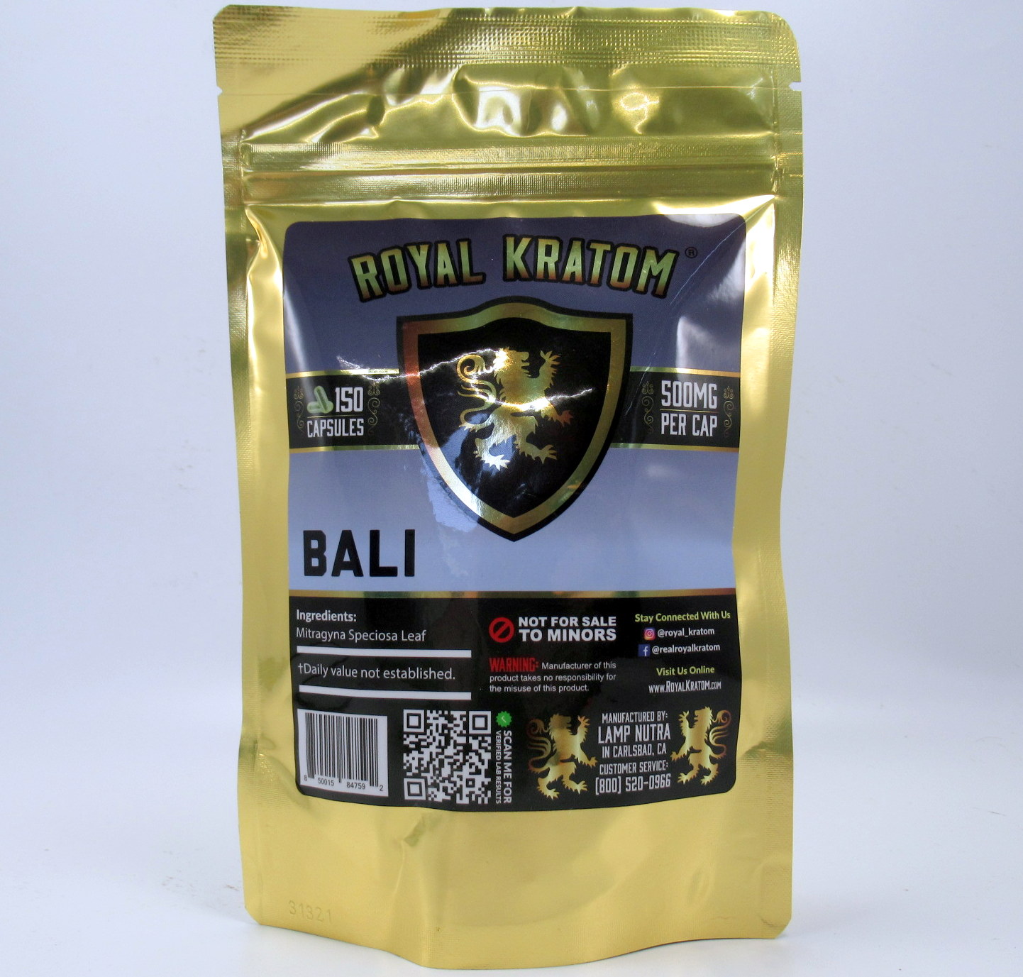 Capsules : Royal Kratom Bali Premium Capsules 150ea