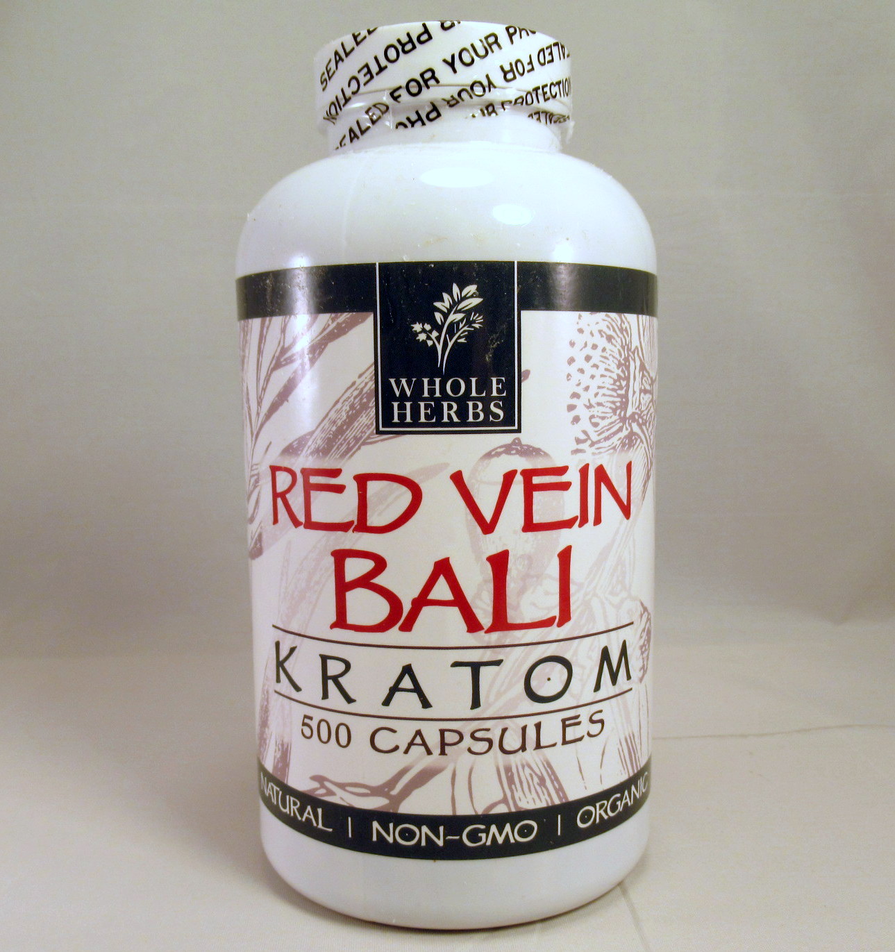 Capsules : Whole Herbs - Red Vein Bali Capsules - Natural | Non-GMO ...