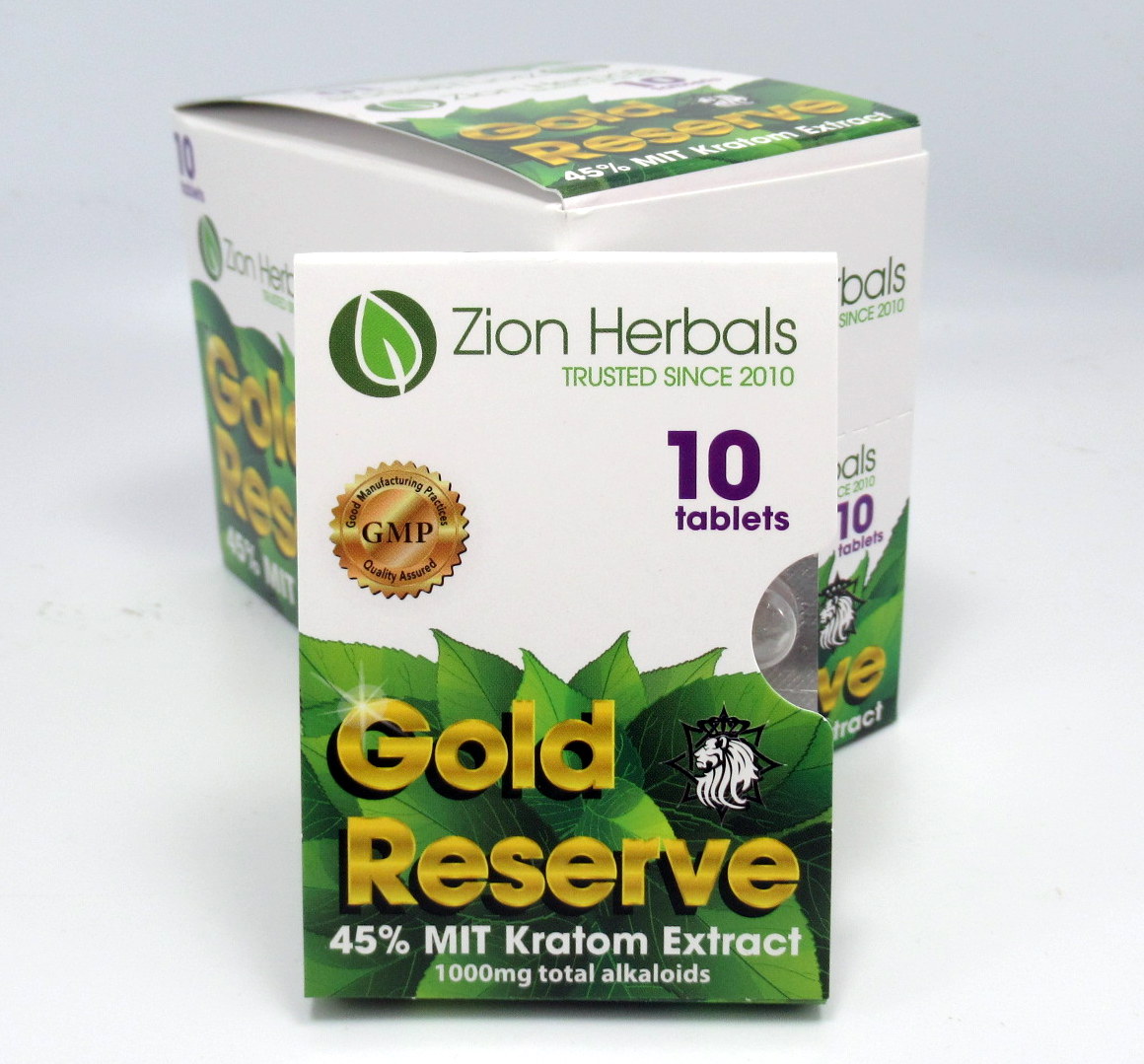 Kratom Extract Capsules : Zion Herbals Gold Reserve 45% MIT Extract ...
